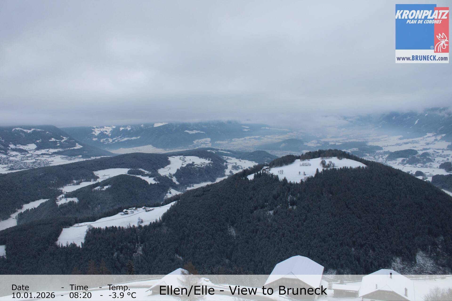 Webcam St. Lorenzen - Berggasthof Häusler, Blickrichtung Bruneck ...