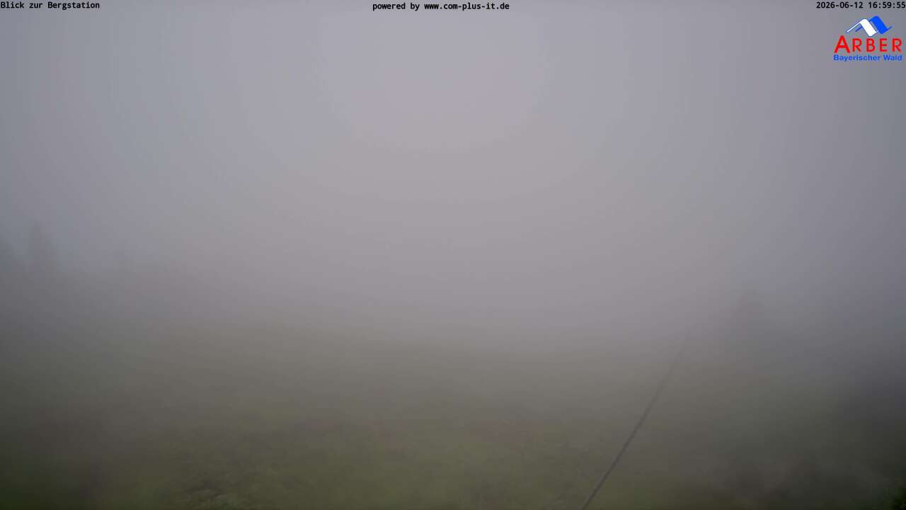 Webcam Großer Arber, Viewing direction Blick zur Bergstation., Großer ...