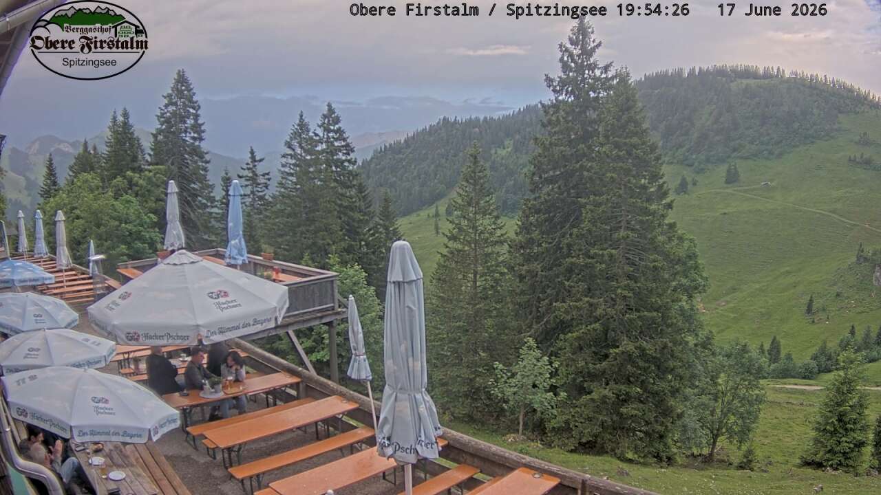 Webcam Obere Firstalm, Viewing direction Spitzingsee, Spitzingsee, 1. ...