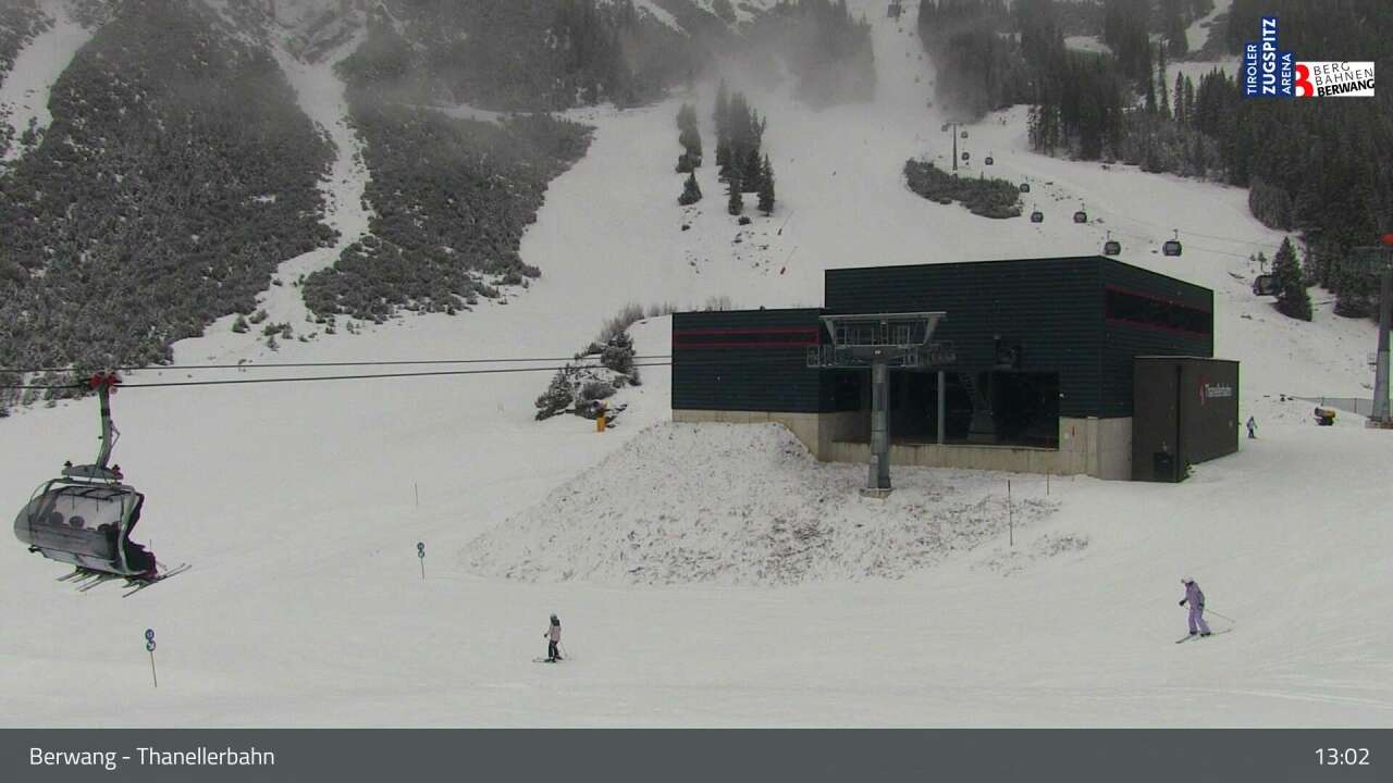 Webcam Thanellerbahn, Direction de vue Thanellerbahn, Berwang, 1.433 m - bergfex