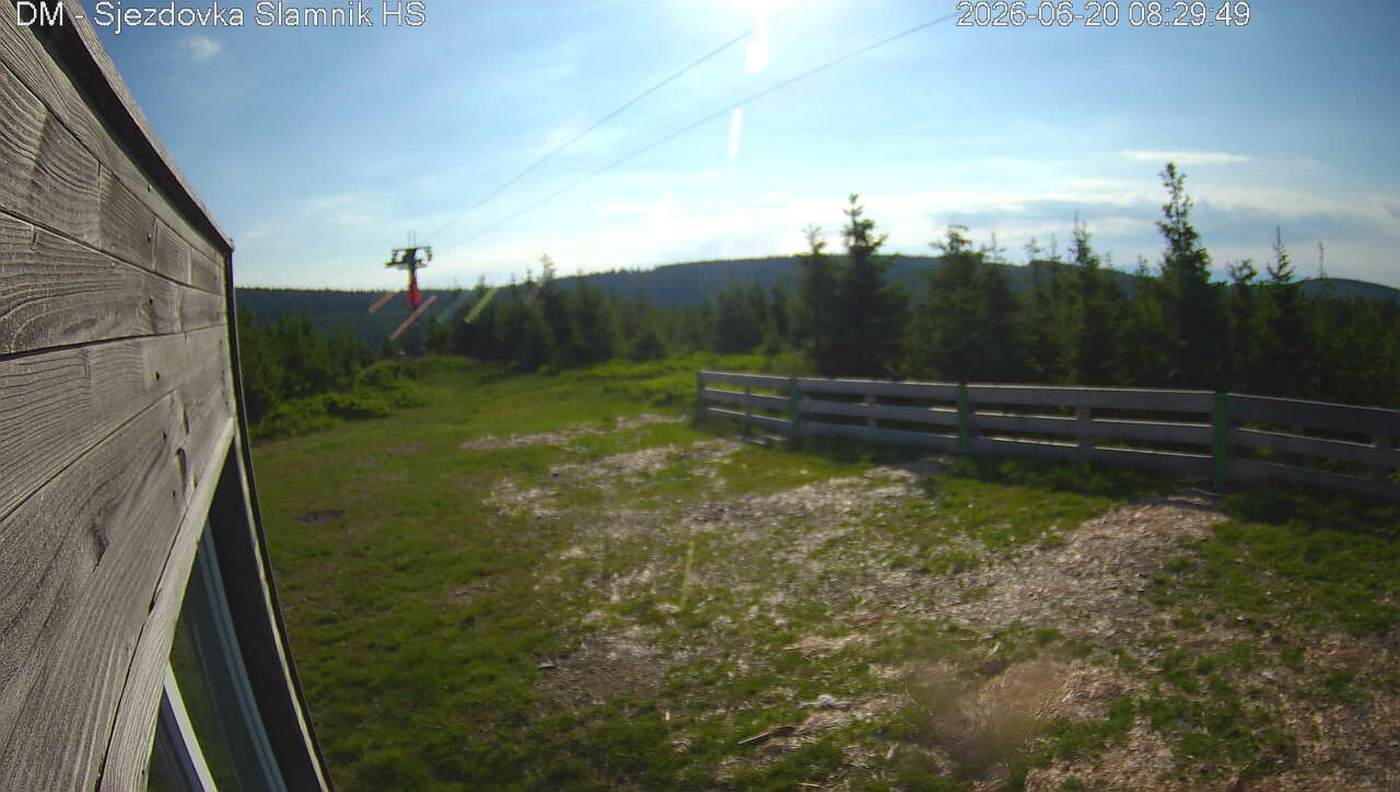 Webcam Dolni Morava - Slamnik, Viewing direction DM - Sjezdovka Slamnik ...