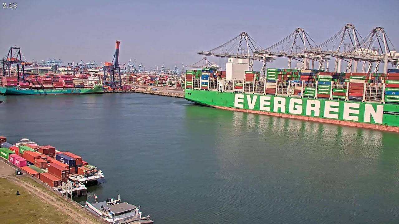 Webcam Port of Rotterdam, Blickrichtung Amazonehaven west, Rotterdam ...