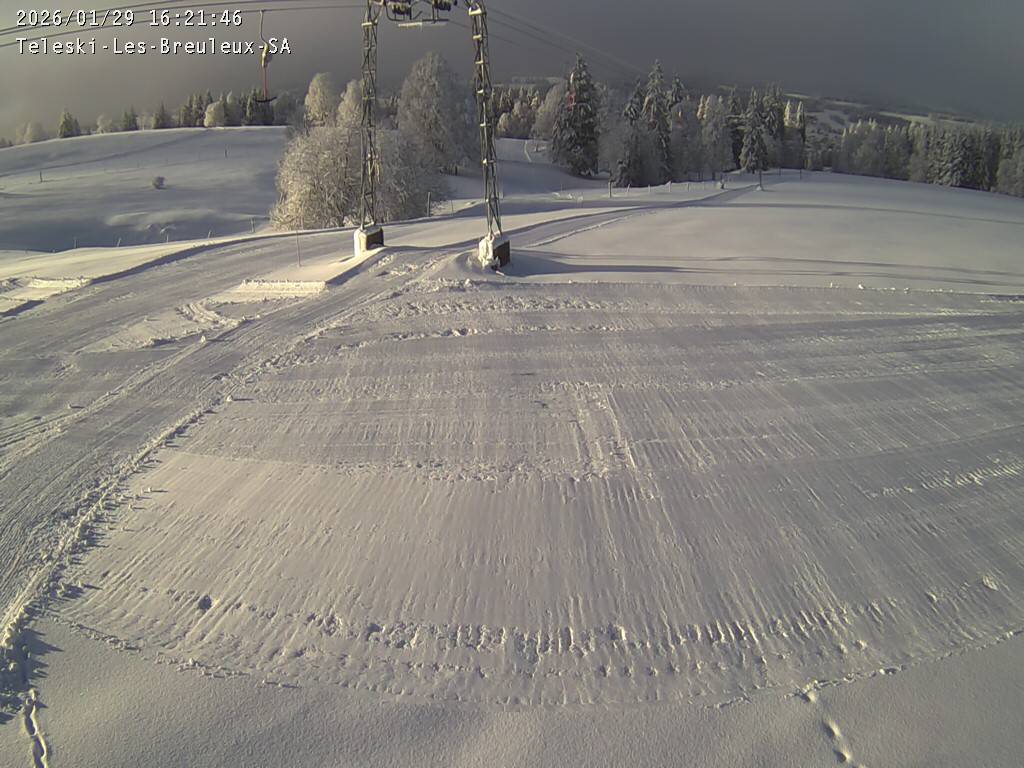 Webcam Téléski Les Breuleux, Les Breuleux, 1240m - bergfex