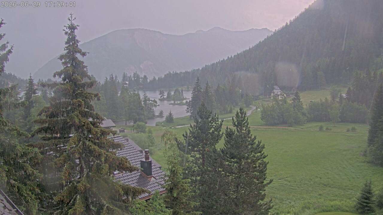 Webcam Champex-Lac: Les Combins, Viewing direction Blick auf den Lac de ...