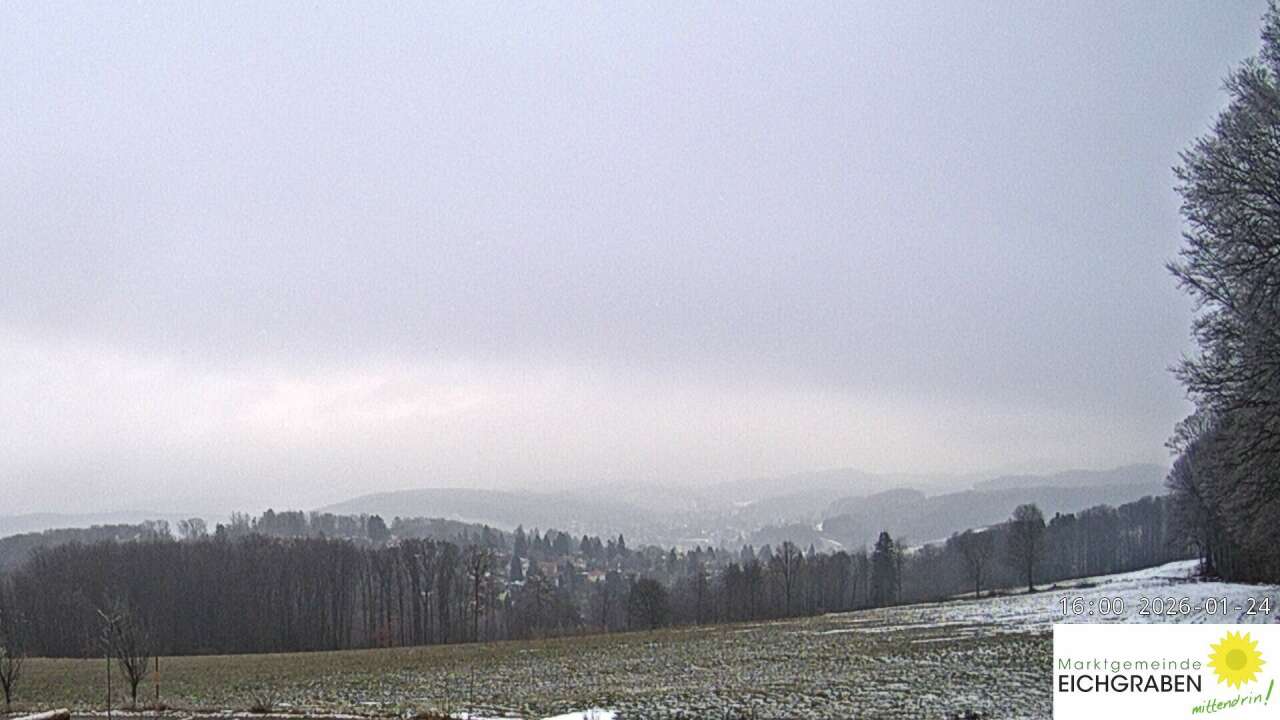 Webcam Eichgraben, Blickrichtung Blick auf die Gemeinde Eichgraben ...