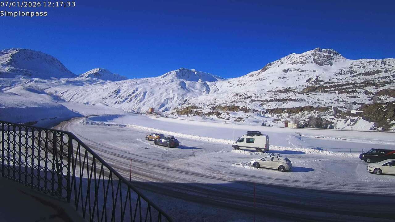 Webcam Simplon Hospiz, Blickrichtung Simplonpass, Simplon, 1.800 m ...
