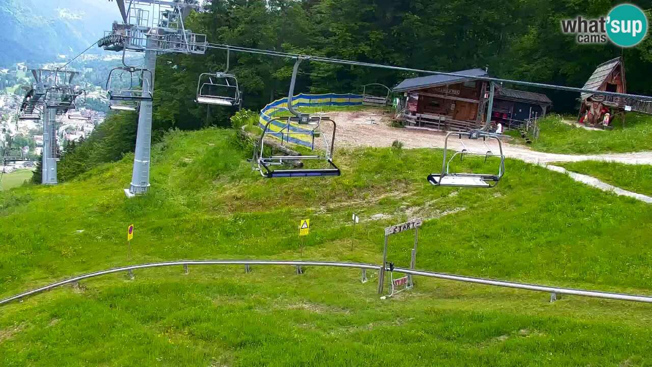 Webcam Vitranc 1, Direction de vue Blick von der Bergstation Vitranc 1 ...