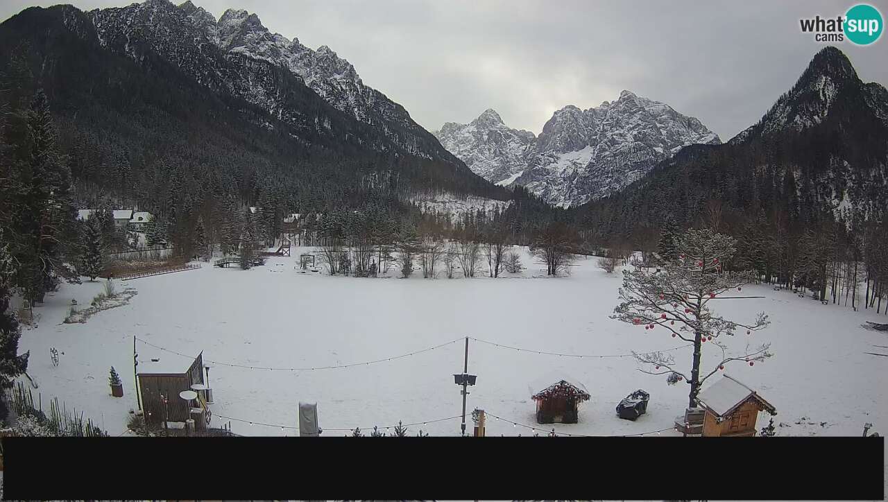 Webcam Jezero Jasna - Kranjska Gora, Blickrichtung Blick auf den Jasna ...