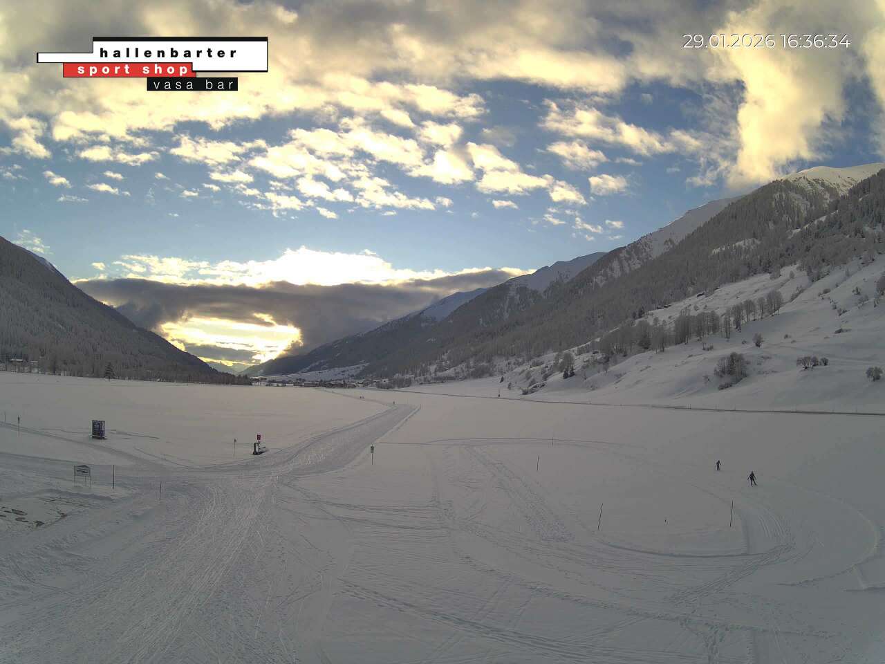 Webcam Goms - Obergesteln, Blickrichtung Loipe Richtung SW, Obergoms, 1 ...