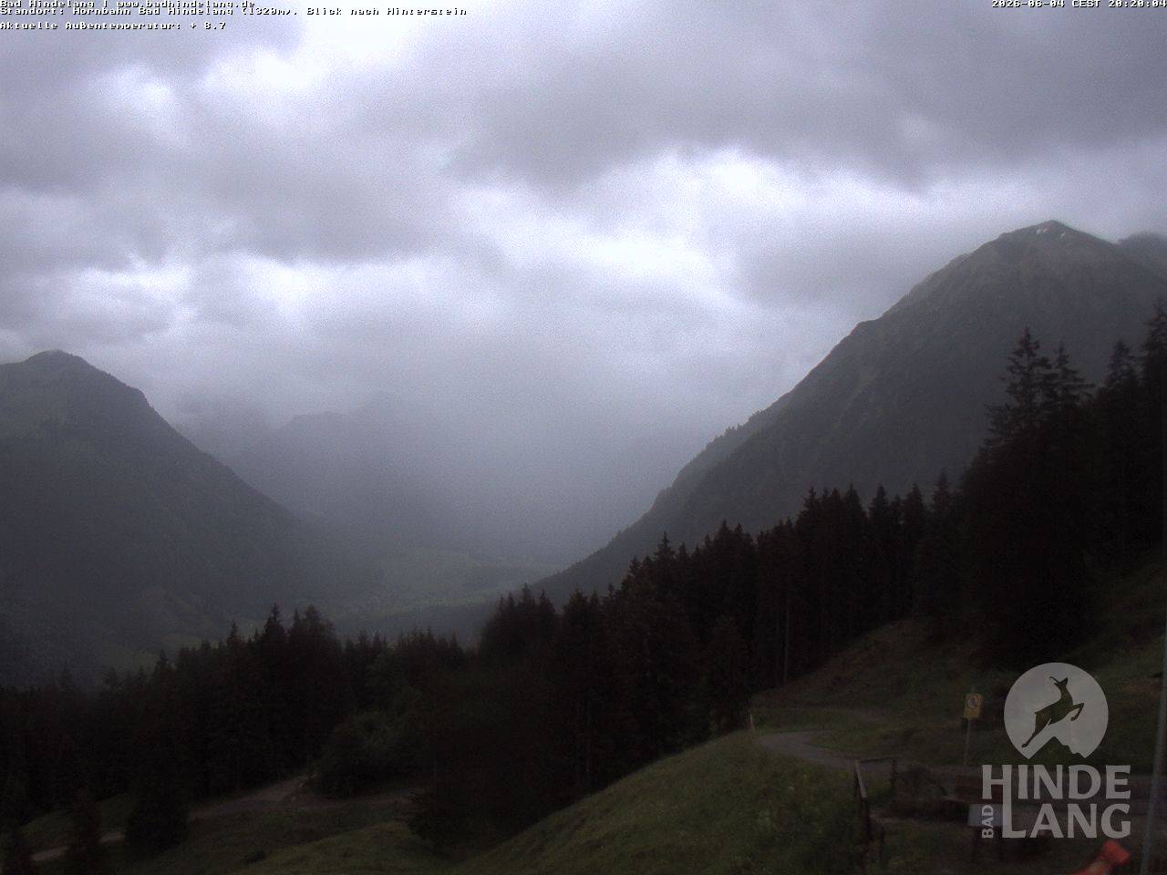 Webcam Hornbahn Bad Hindelang, Blickrichtung Hinterstein, Oberjoch, 1. ...