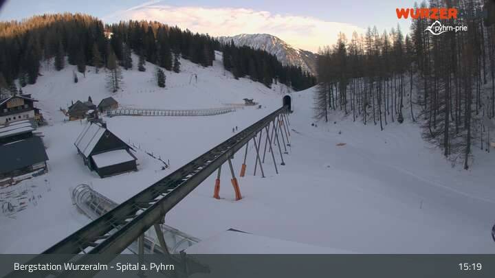 Webcam Bergstation Standseilbahn, :richting:plaats:zeeniveau - bergfex
