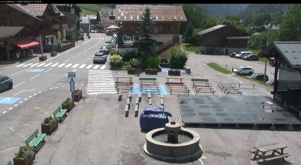 Webcam Village - Contamines, Blickrichtung Les Contamines - Montjoie ...