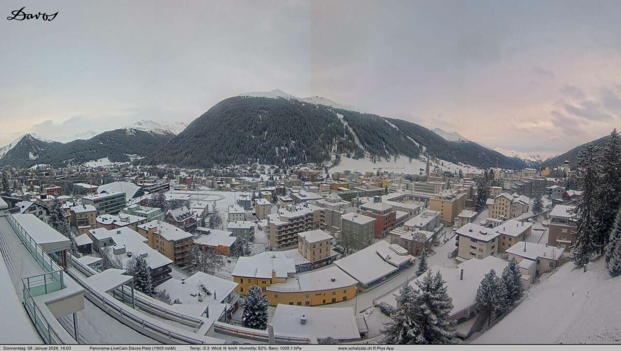 Webcam Davos Platz, Davos Schatzalp - Strela, 1.590 m - bergfex
