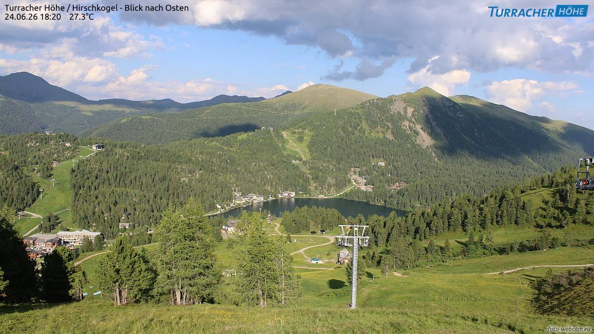 Webcam Turracherhöhe/Hirschkogel, Blickrichtung Turrach Ost, Turracher ...