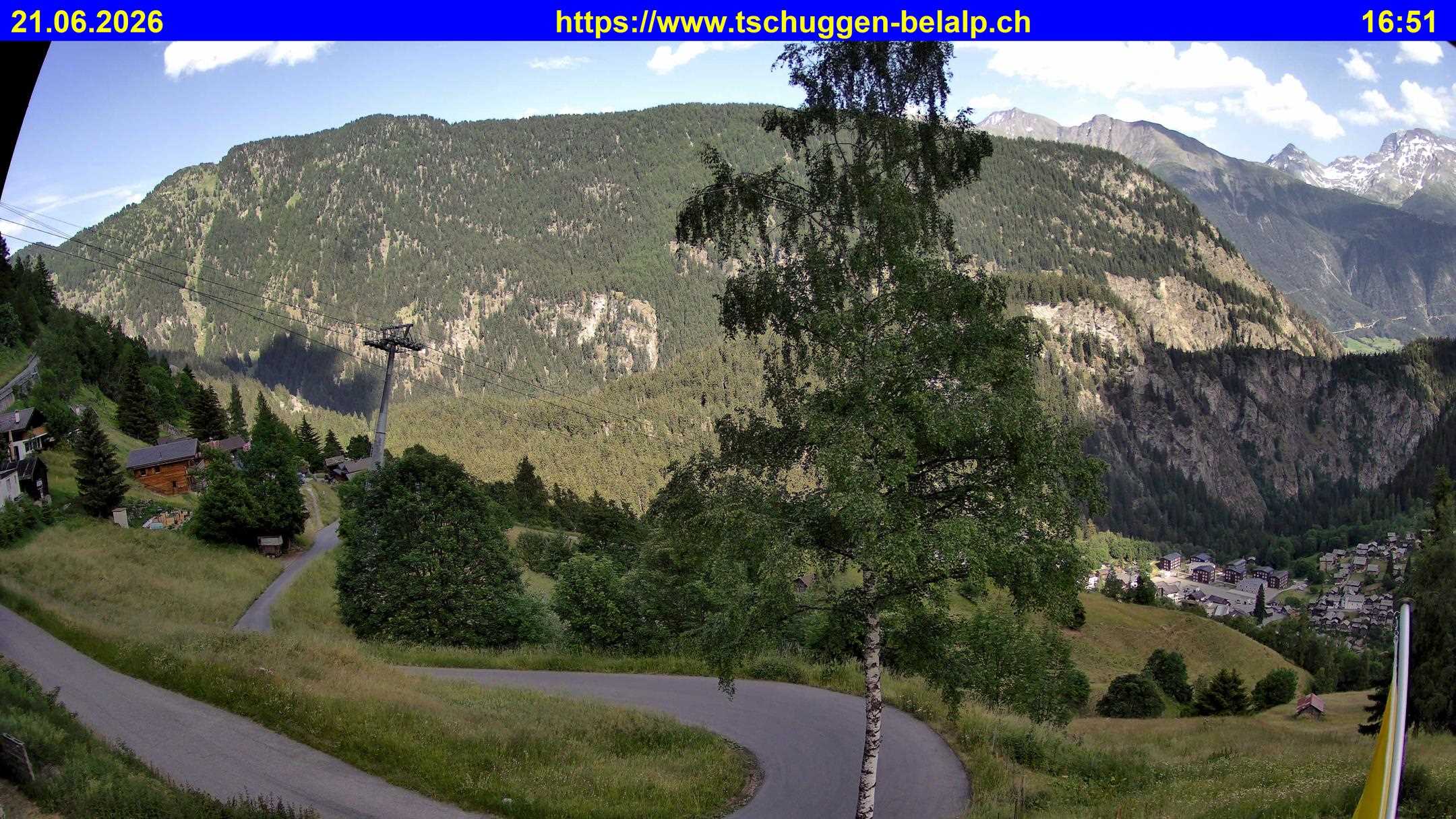 Webcam Belalp - Feriensiedlung Tschuggen, Viewing direction Müölera ...