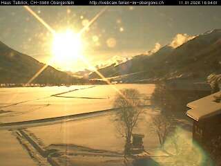 Webcam Obergesteln, Blickrichtung Ulrichen & Weisshorn, Obergoms, 1.360 ...
